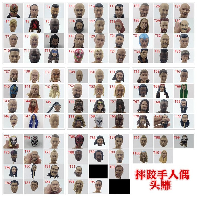 New Product(2)Meitai Bulk Goods Wrestling Ring Wrestler6Inch71:1 Scale Doll Accessories Head ...