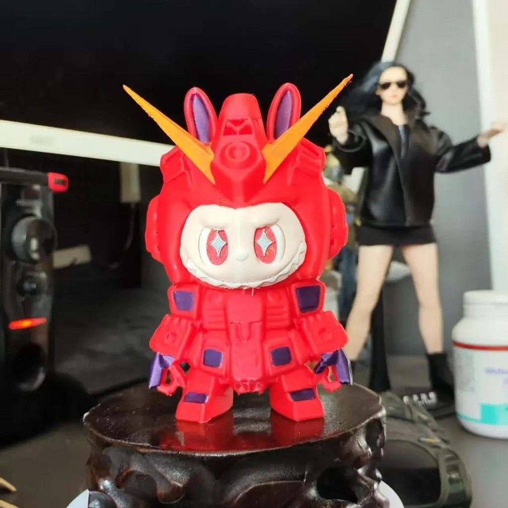 New3D Printed Gundam Labubu Creative Stress Relief Toy Desktop Ornament ...