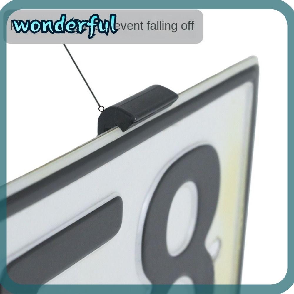 WONDER 4PCS License Plate Holder, Weather-Proof Simple License Plate ...