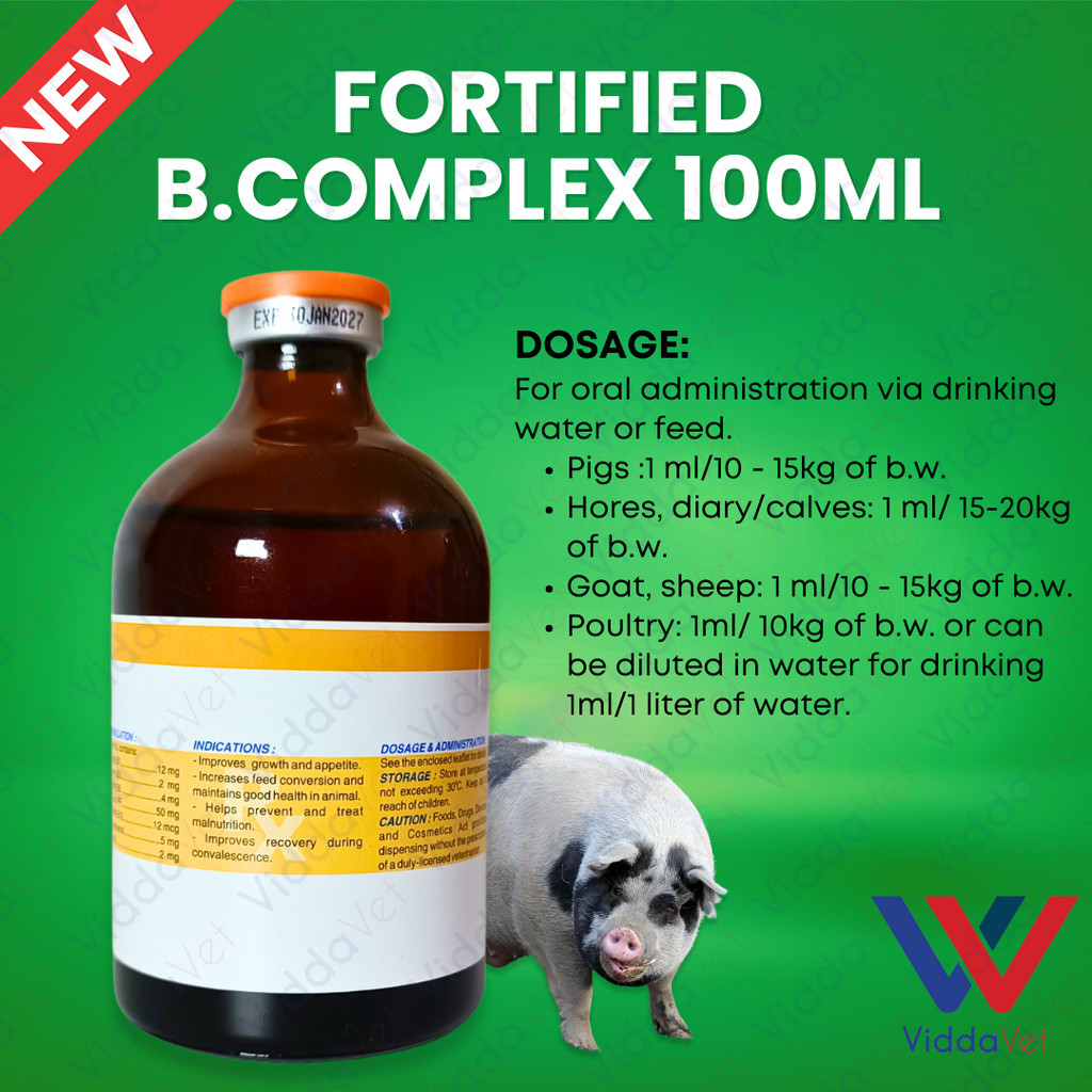 Viddavet Fortified B Complex 100ml Fortivita B Complex Injection same ...