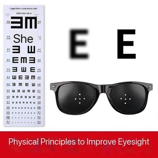 Anti-myopia Astigmatism Black Frame Protector Glasses With Holes Vision ...