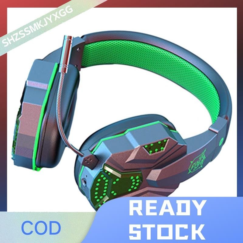 Wireless Headset Gaming Headset Surround Sound RGB Gaming Headphone ...