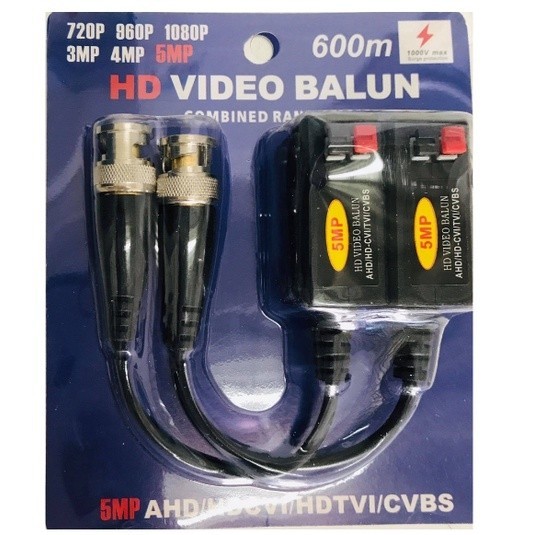 RQ+1 Pair HD Video Balun Transmitter 5MP CVI TVI AHD Transceiver for ...