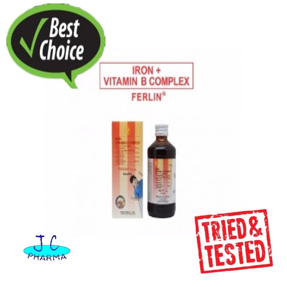 RQ+FERLIN Iron+VitBComplex Syrup 120ml t)2 | Shopee Philippines