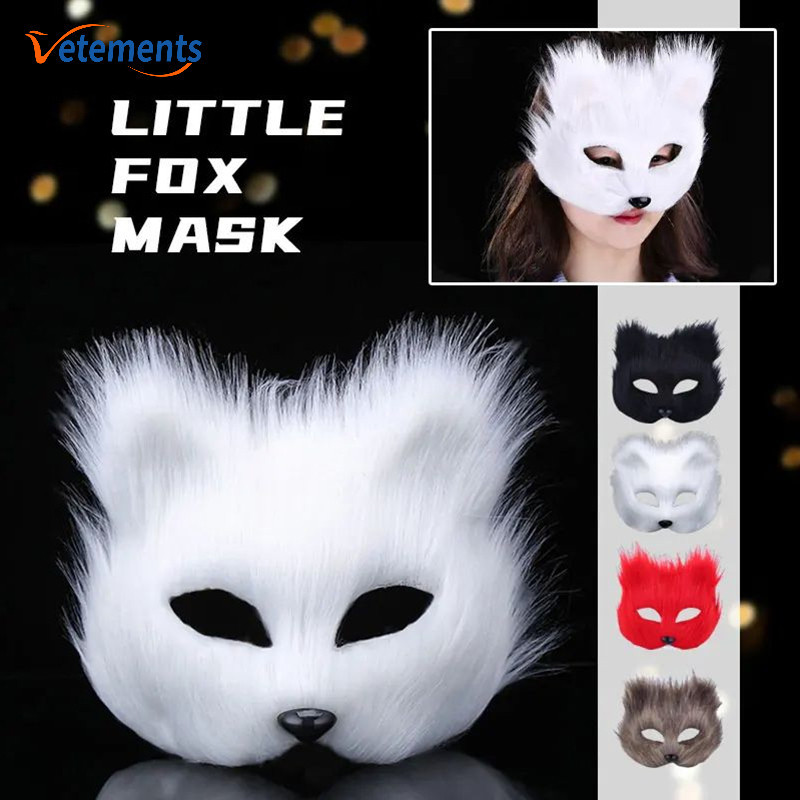 DIY Masquerade Dress Up Lovely Plush Fox Styling Mask - Festival Party ...