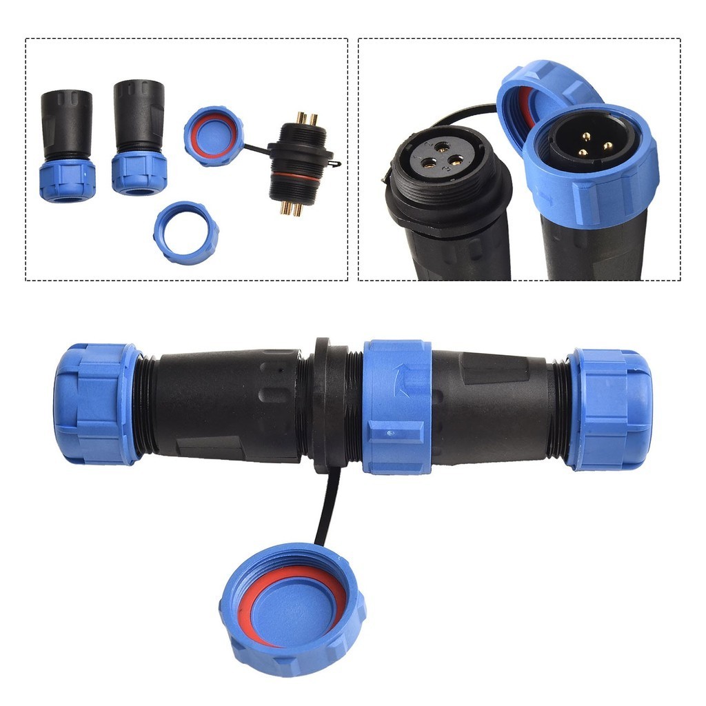 Cable Connector 30A 3Pin AC 1500V Mount Pair Plug Socket Wire Connector ...