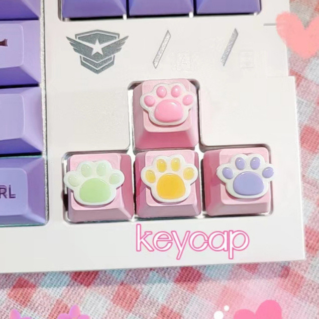 Artisan Keycap Cat Claw for Mechanical Keyboard Pink Cute Keycap SHH ...
