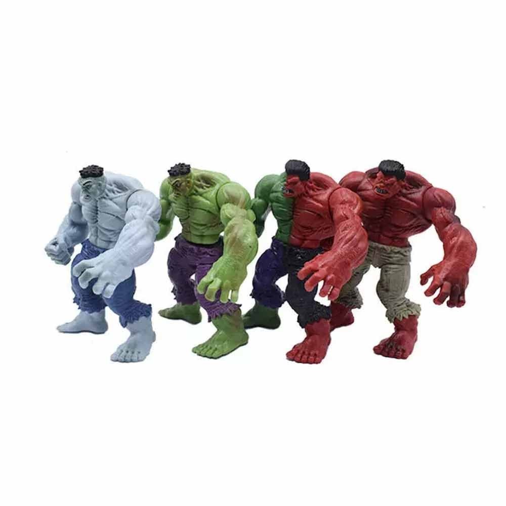 4PCS/Set The Incredible Avengers Hulk Green Red Action Figure Toys ...
