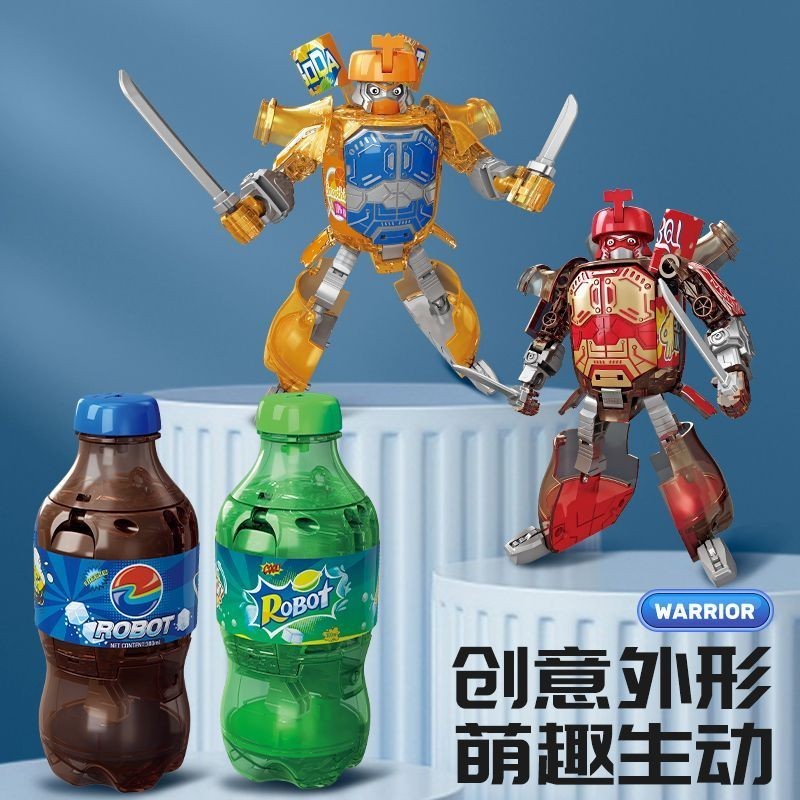 Influencer Creative Children's Soda Transformation Toy Cola Robot King ...