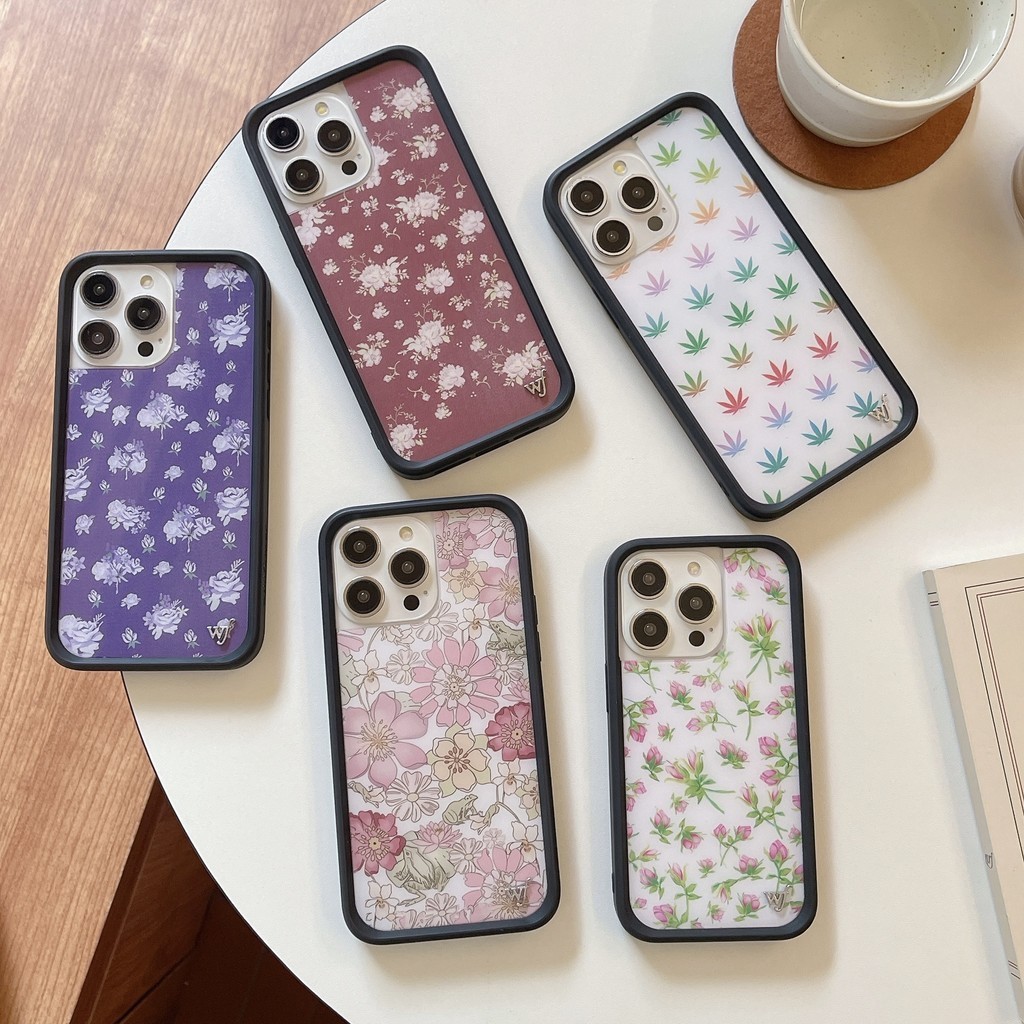 Flowers Grass Hard Glossy WF WildFlower Phone Case for iPhone 16 15 14 ...