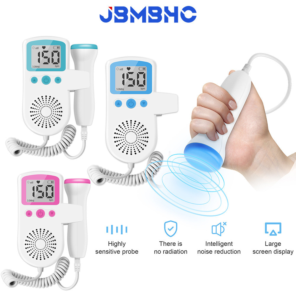 Rechargeable Fetal Doppler Baby Heart Monitor Device with LCD Screen ...