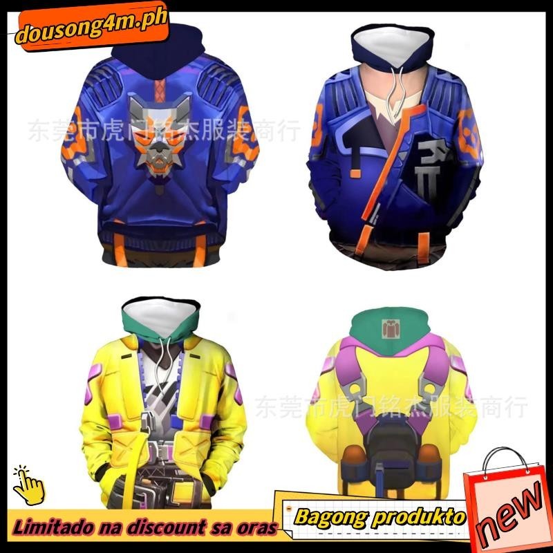 Valorant Yoru Cosplay Costume 3D Print Jacket Coat Outfits Halloween ...