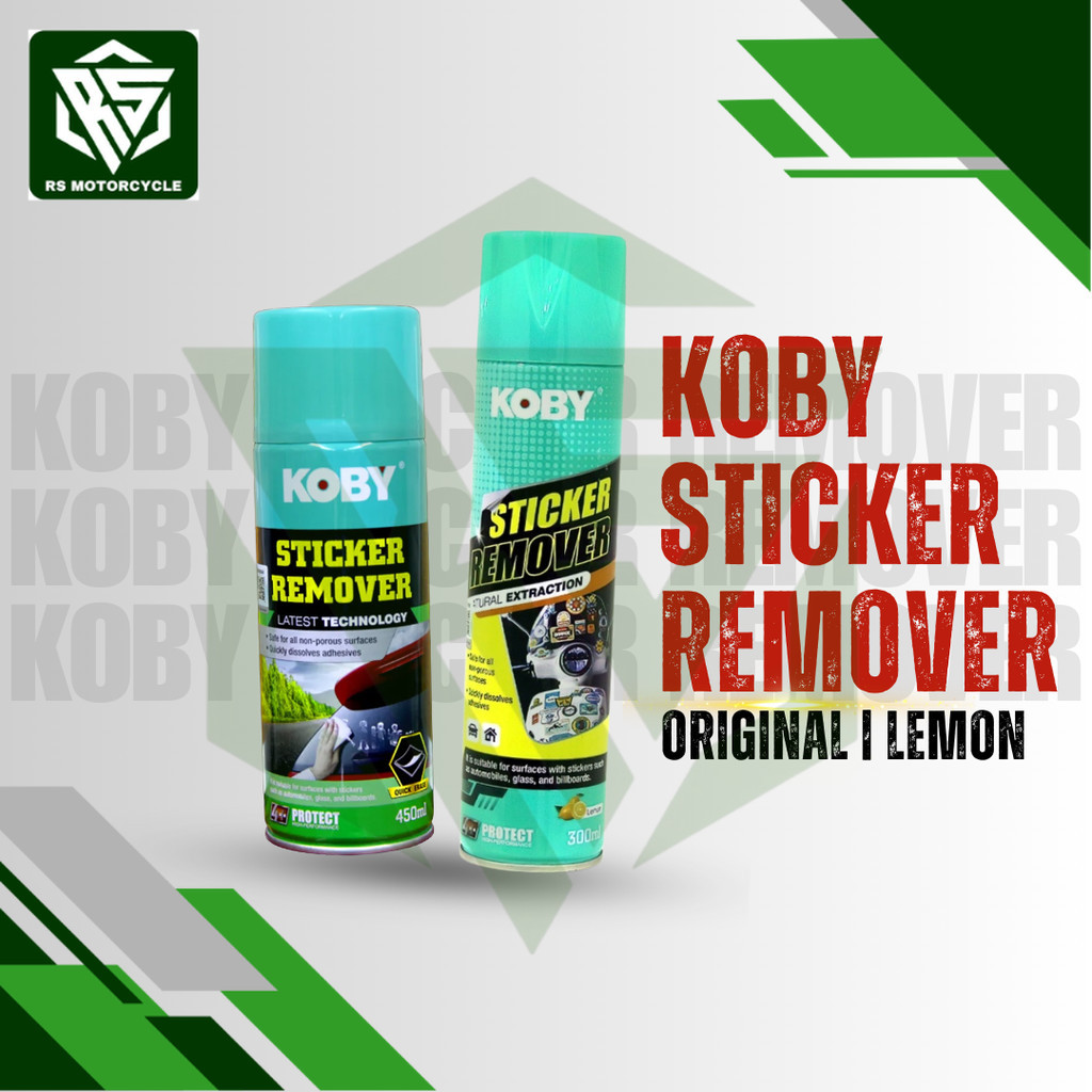 [RIDE SAFE] MOTOR CARE KOBY STICKER REMOVER ORIGINAL 450ML & LEMON ...