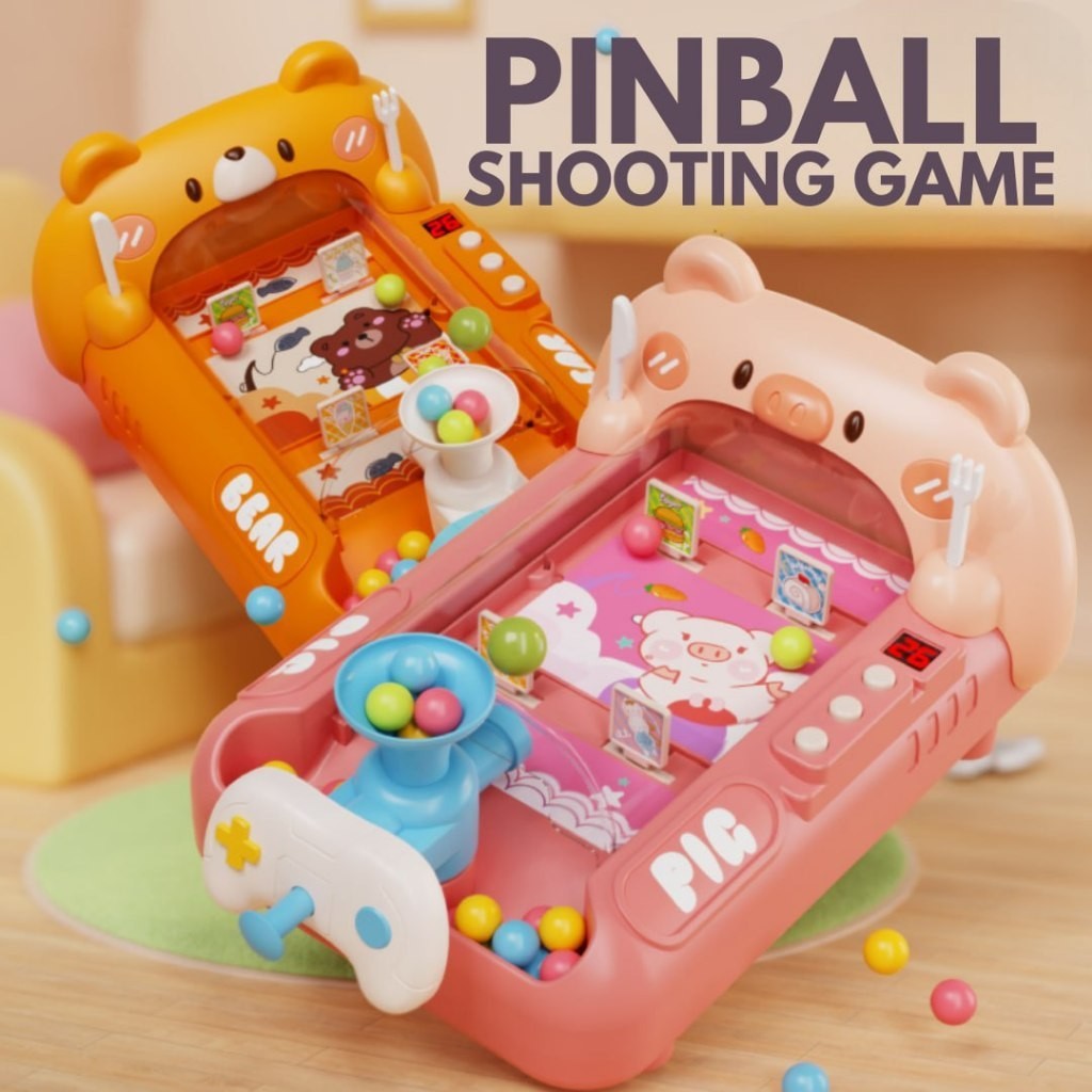 BYJ Pinball Shooting Machine Tabletop Shooter Breakthrough Arcade ...