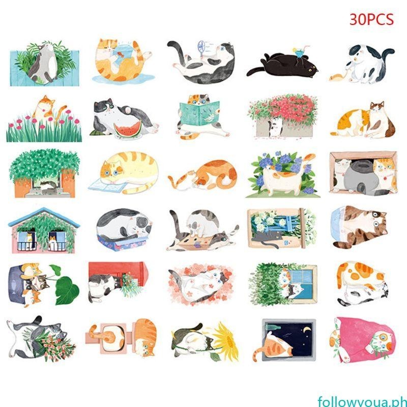 fol Postcard Hand-Painted for Cat Shape for Cat Backyard Cute Hand ...