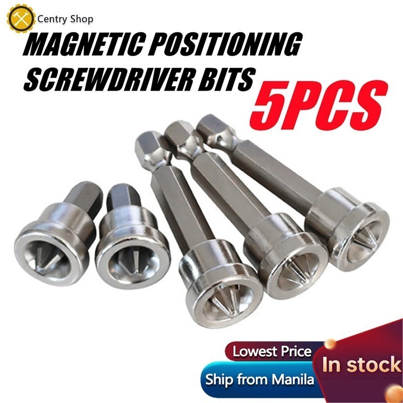 5pcs Magnetic Positioning Screwdriver Bits Screw Positioning Bit Hex ...