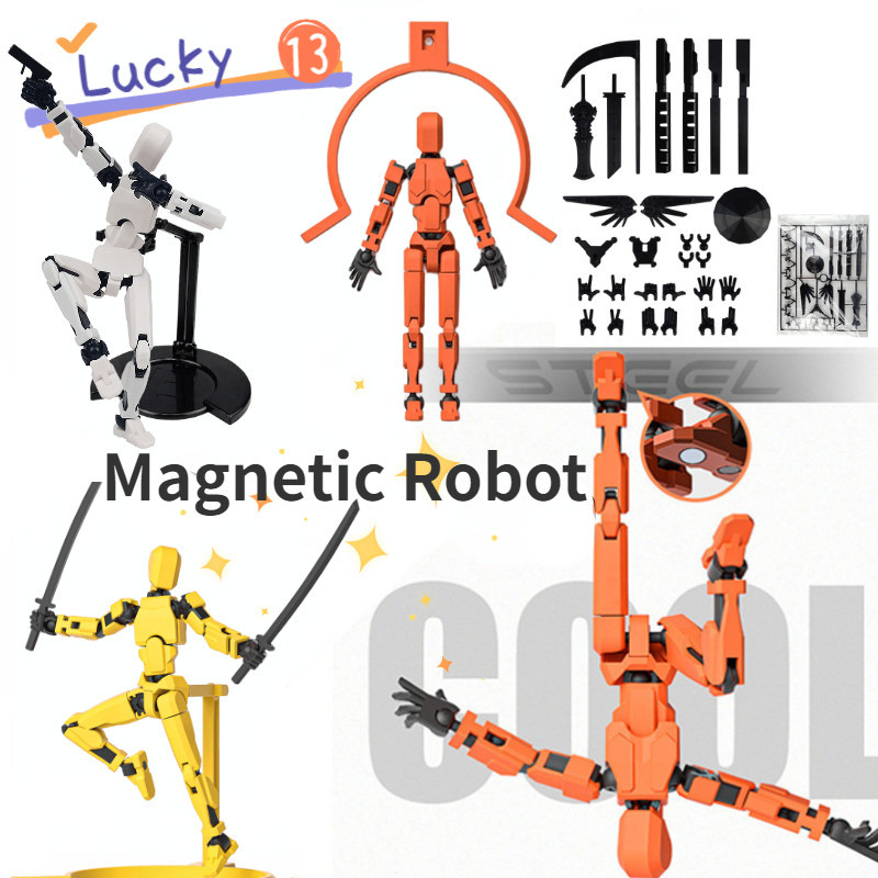 Magnet Lucky 13 Action Figure Dummy 13 Multi-Joint Robot Model Toys ...