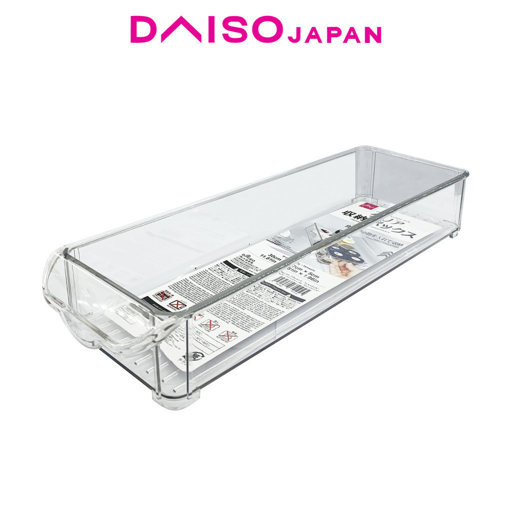 Daiso Clear Storage Organizer Tray (30x9.7x5cm) | Shopee Philippines