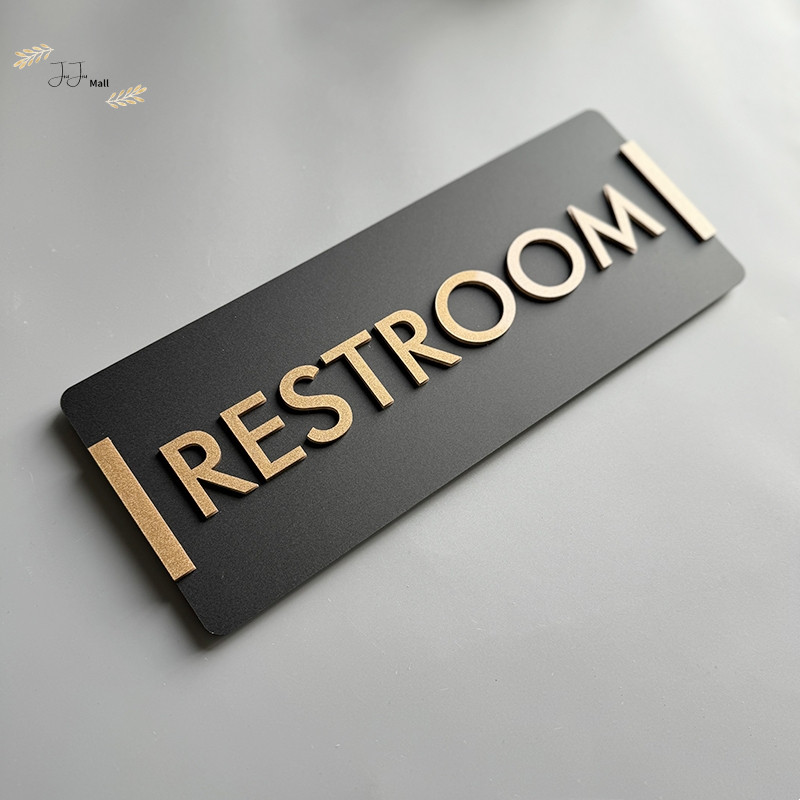 【JiuJiu】Restroom Signage Creative Signage Instructions Wall Sticker ...