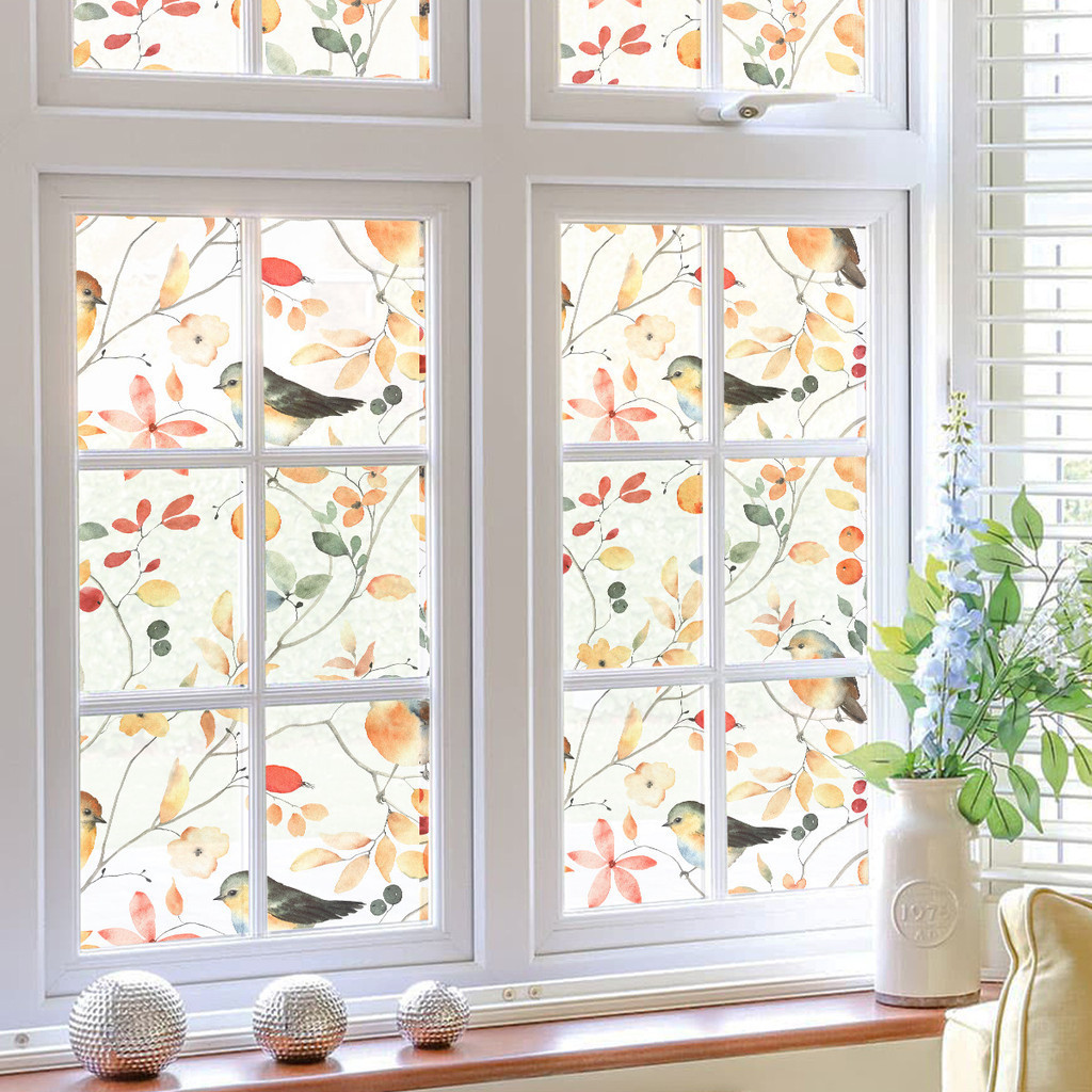 Glass Film, Privacy Opaque Frosted Window Film Sticker, Glue-free ...