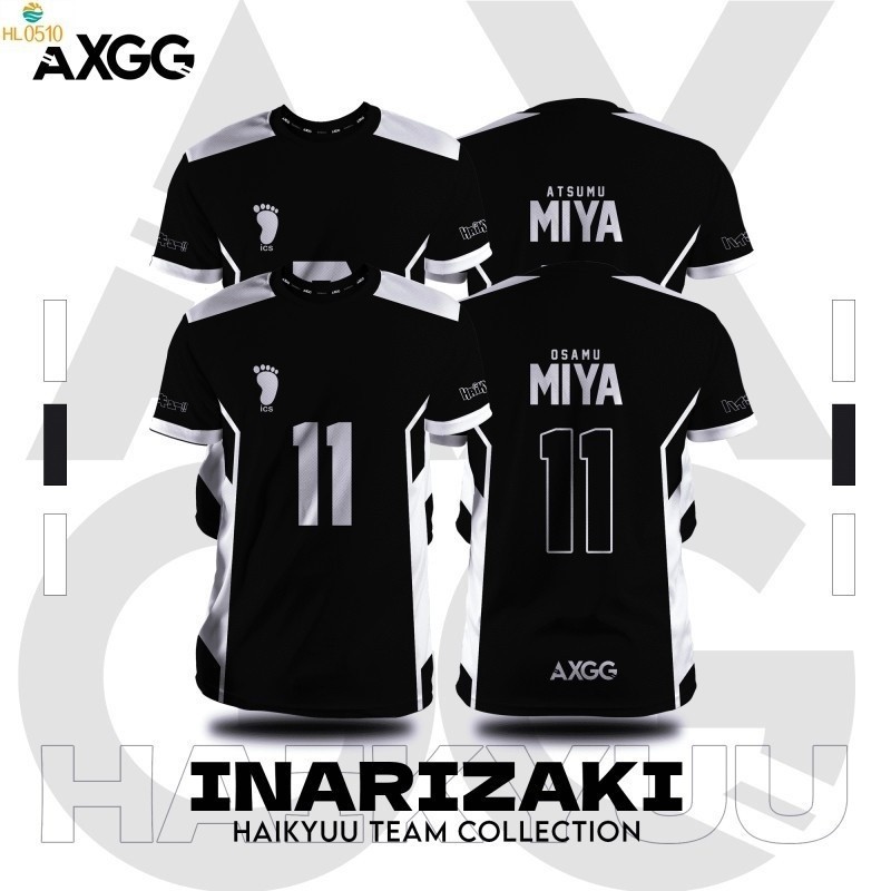AXGG ' Haikyuu Inarizaki ' Anime T-Shirt Volleyball Sublimation T Shirt ...