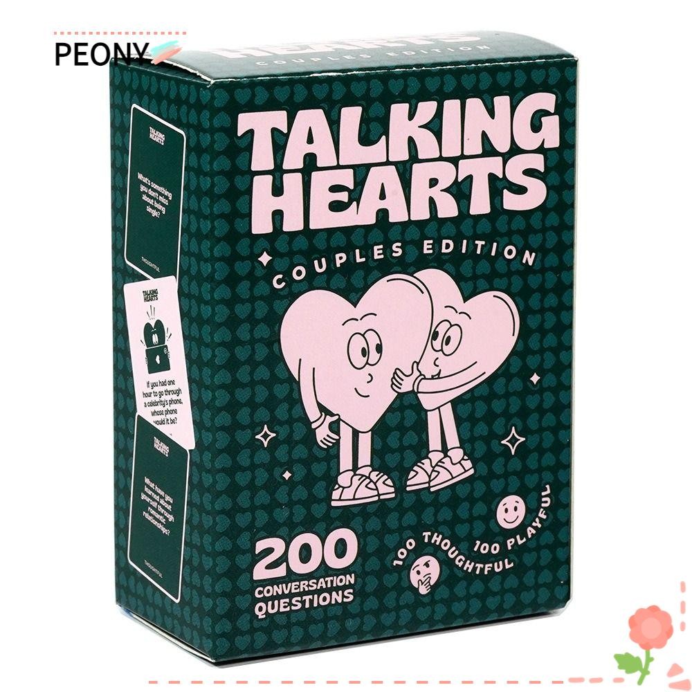PEONY Conversation Cards, Travel Adventures Talking Hearts Couple Card ...