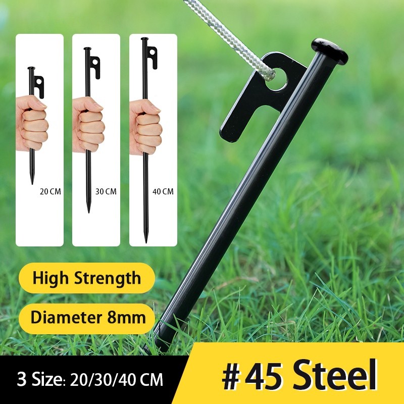 20/30/40cm Peg Stake Camping Peg Tent Peg Tarp 9mm Diameter Flysheet ...