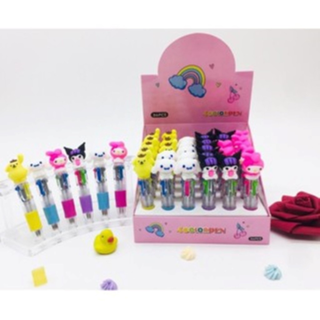 MINI SANRIO 4 COLOR PEN / CHARACTER COLOR PEN / viral ballpoint pen ...