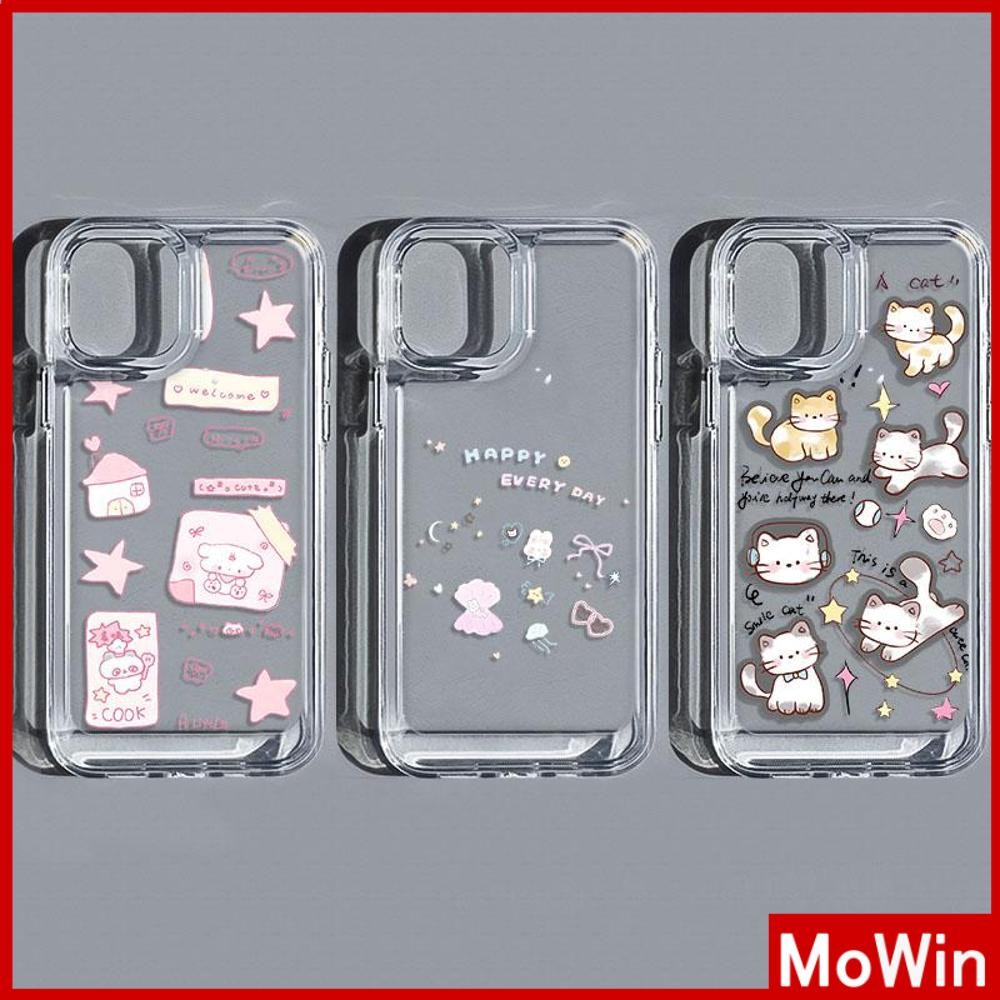 Mowin - For iPhone 15 Pro Max Case Clear Case TPU Soft Electroplated Button Shockproof Camera ...