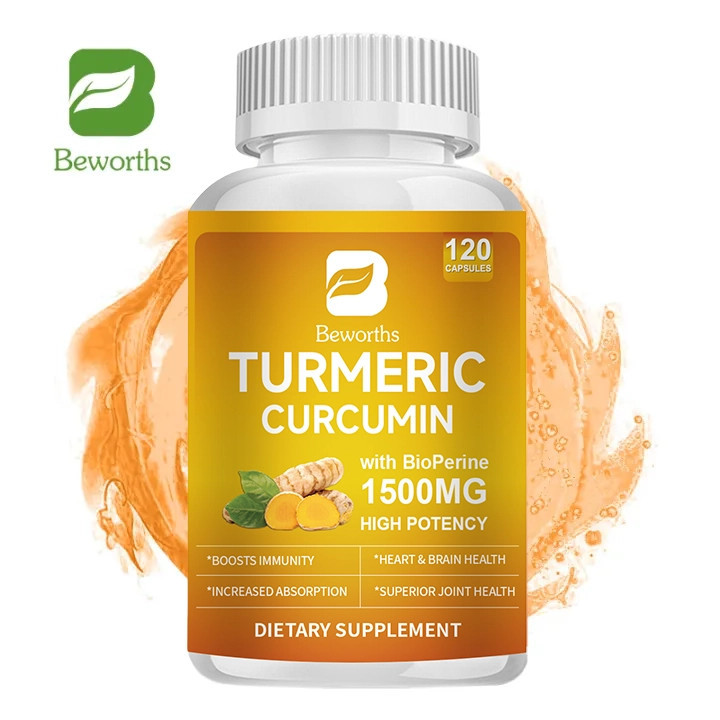 BEWORTHS Turmeric Curcumin Capsules with BioPerine 1500mg for Enhanced ...