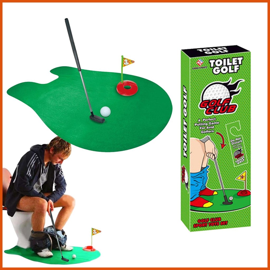 Small Toilet Golf Toy Set Golf Simulator Accessories Golf Game Toy ...