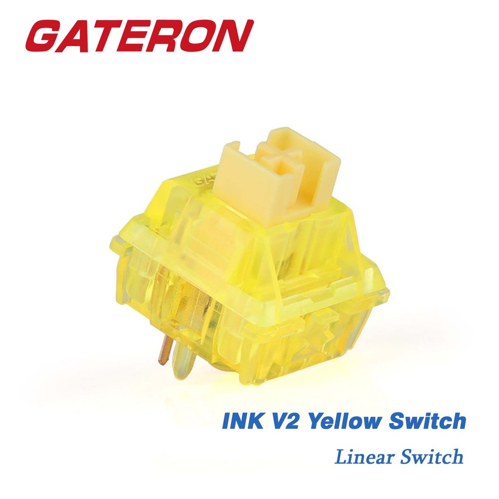 GATERON Ink V2 Yellow Switches 5 Pins RGB Smokey Housing for MX ...