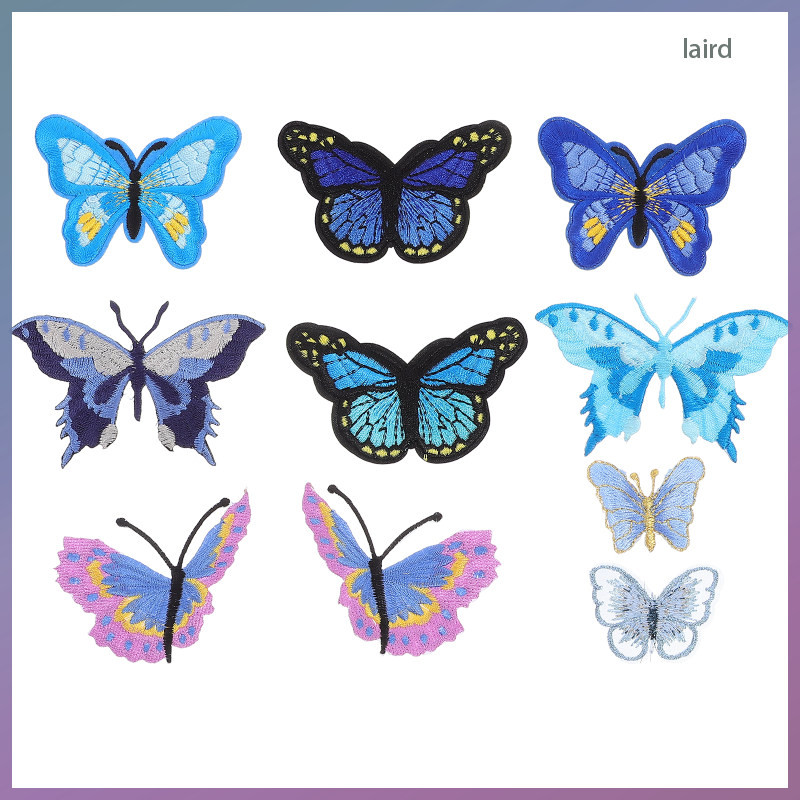 10 Pcs Appliques for Clothes Butterfly Embroidery Patch Lovely Sewing ...