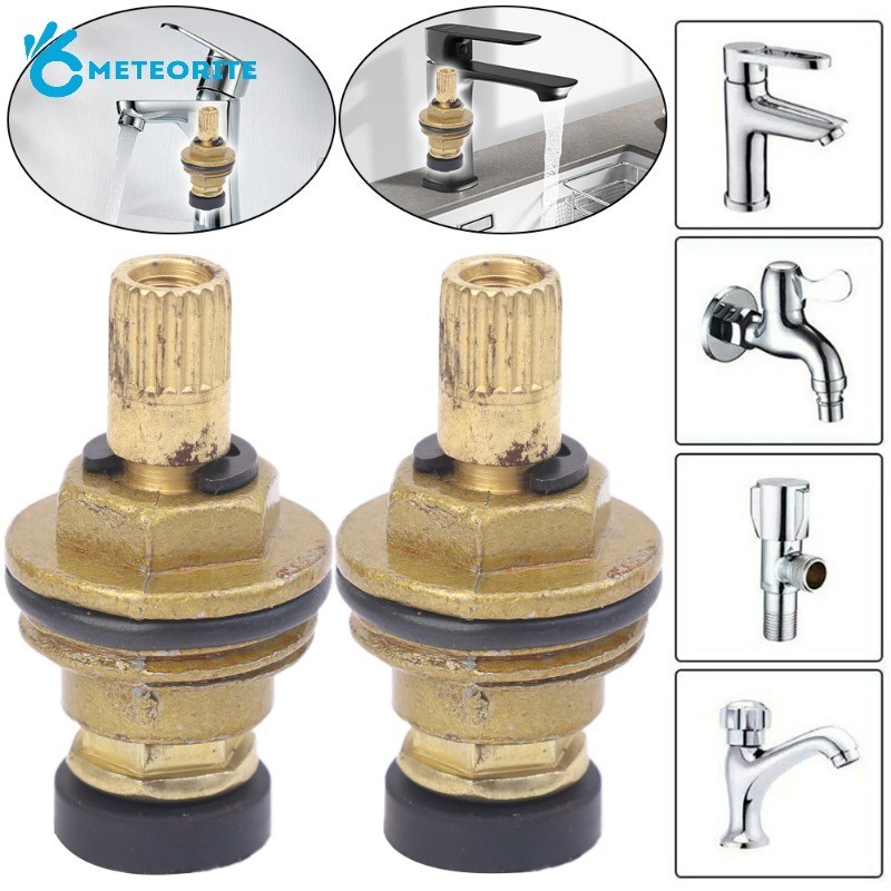 Replacement Tap Valves Brass - Kitchen Bathroom Slow Opening Faucet ...