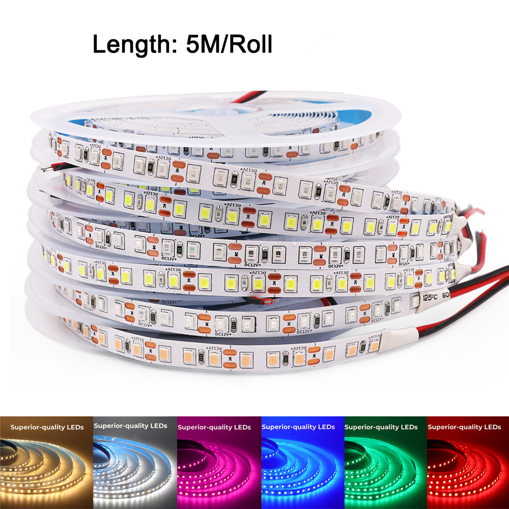 5M LED Lights Strip 12V 2835 SMD RGB LED Tape 120LEDs/m LED Strip 5M ...