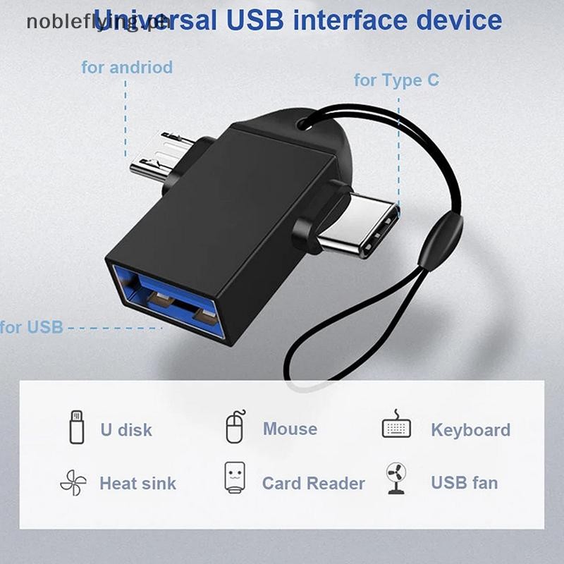 nobleflying OTG Type C Adapter 2 In 1 OTG Micro USB Converter USB C 3.0 ...