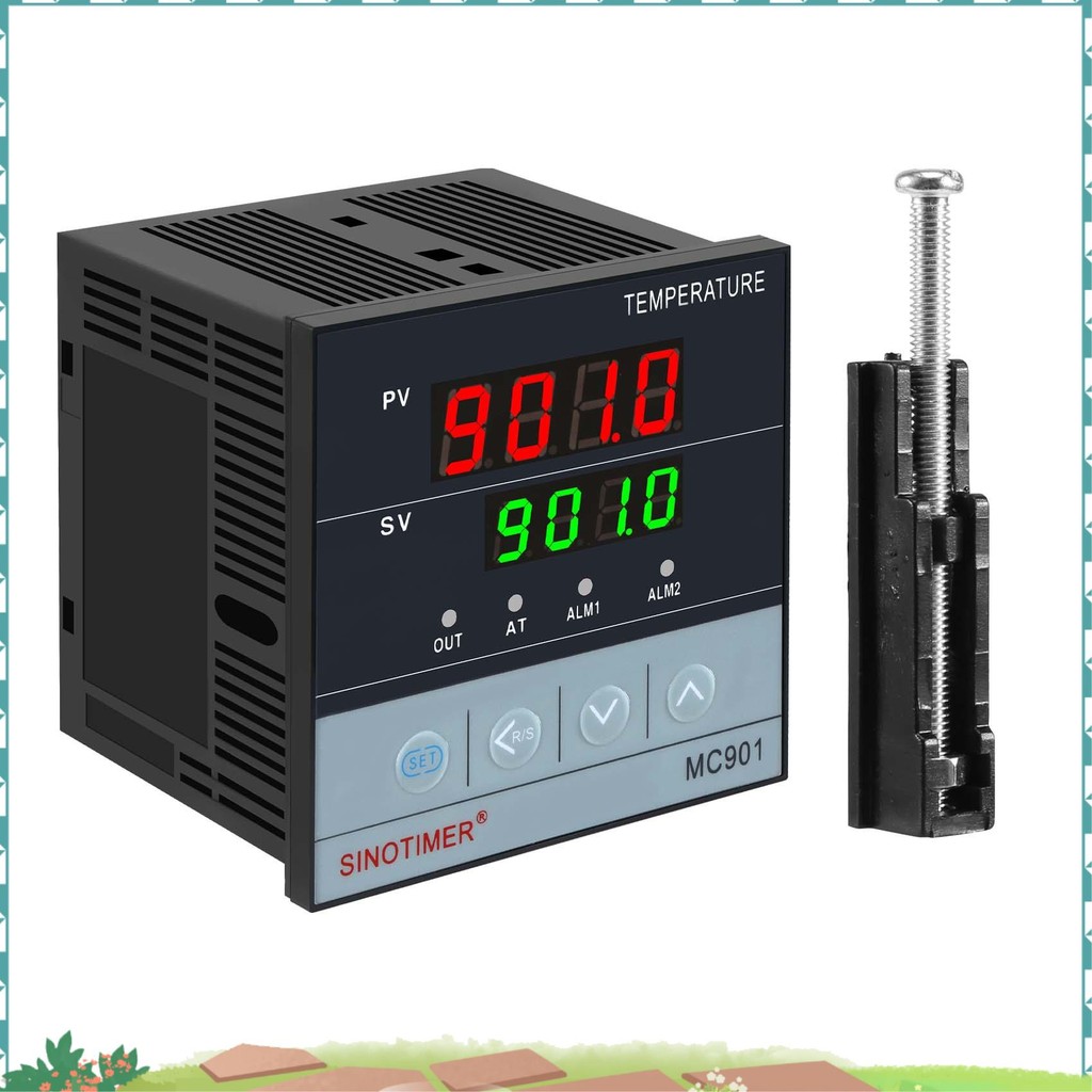 MC901 Digital Waterproof PID Temperature Controller K Type PT100 Sensor Input Relay SSR Output ...