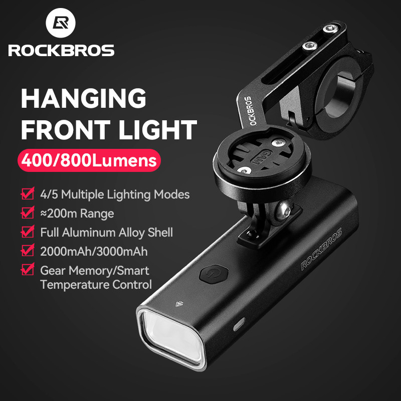 ROCKBROS Bike Hoisting Light 400/800/1000/1500/3000 Lumens Headlight Waterproof Bicycle Hanging ...