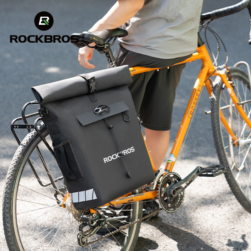 ROCKBROS Bicycle Rear Rack Bag Fully Waterproof Big Capacity Bicycle ...