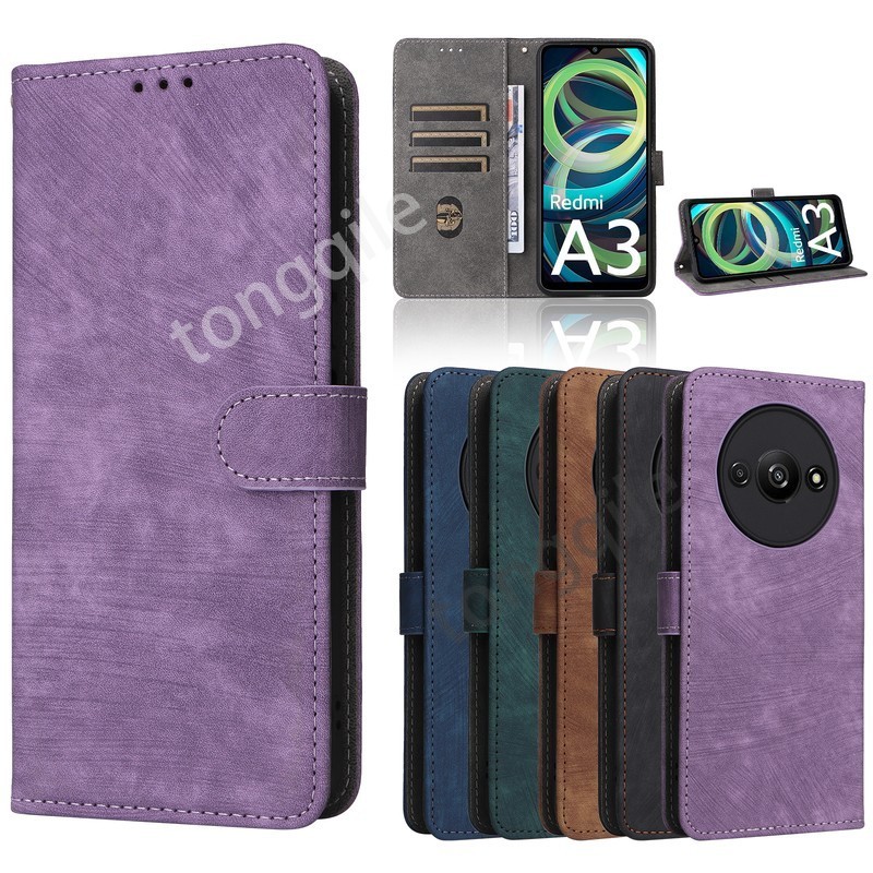 Flip Case For Poco C61 4G 2024 PocoC61 Xiaomi Leather Phone Cover ...