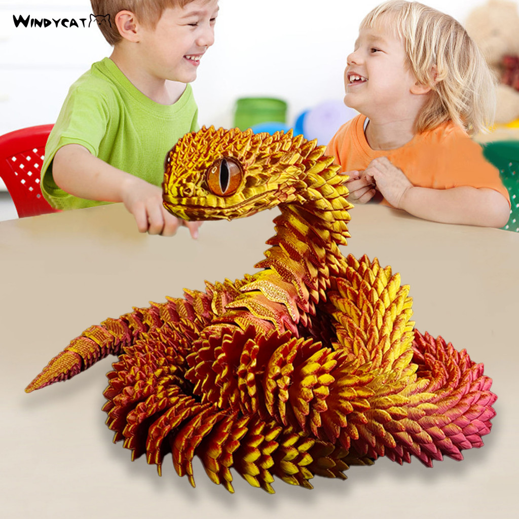 [WT.B] Educational Fake Viper Toy 3d Printed Collection Realistic 3d ...