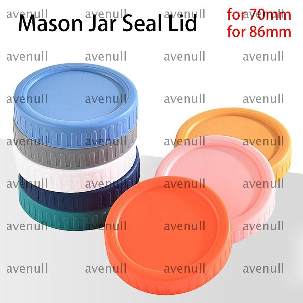AVENULL 6pcs Mason Jar Lid Durable for Wide Mouth Jar Reusable Seal ...