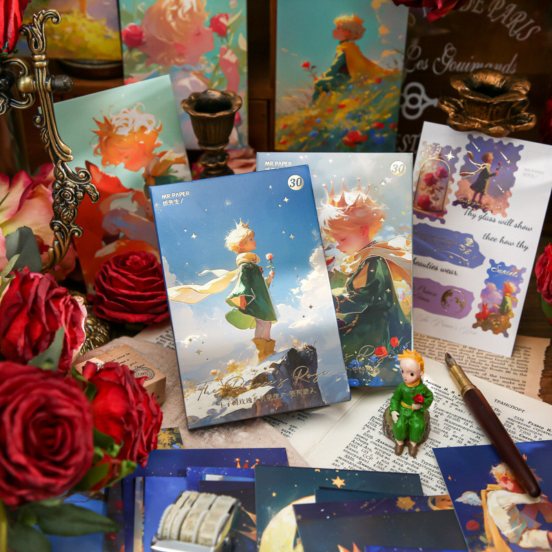 [LC] Mr Paper cards THE LITTLE PRINCE Art Collage Student Commemorative ...