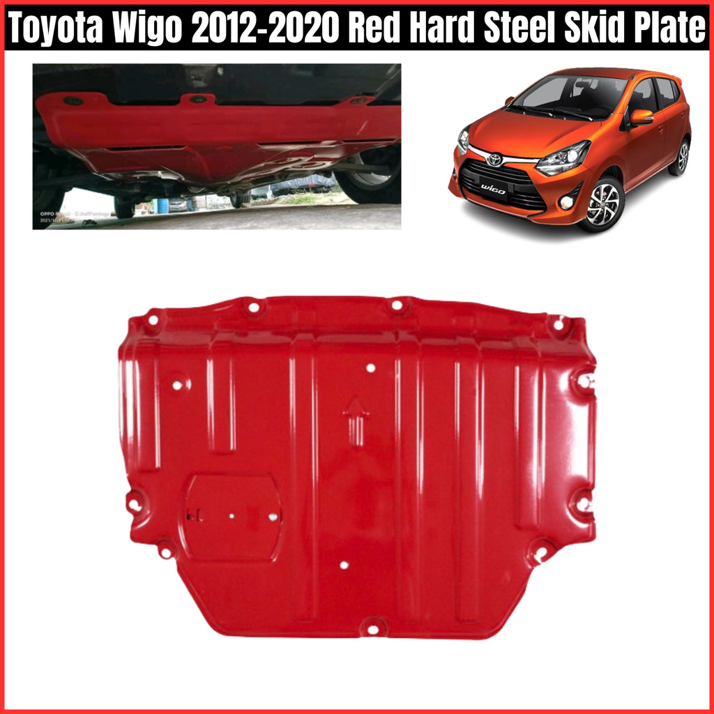 Toyota Wigo 2012-2020 Red Hard Steel Skid Plate / Under Engine ...