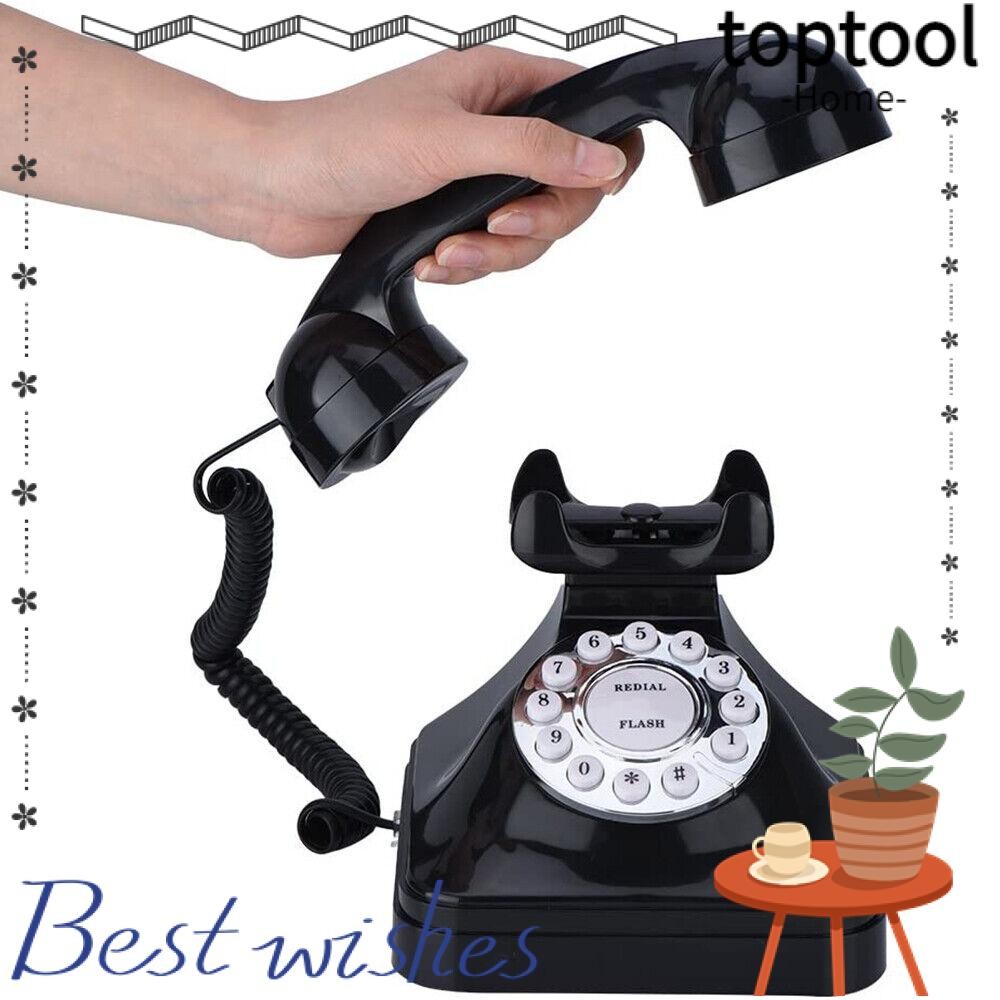 TOPTOOL Vintage Landline Telephone, Wired Classic Retro Style Home ...