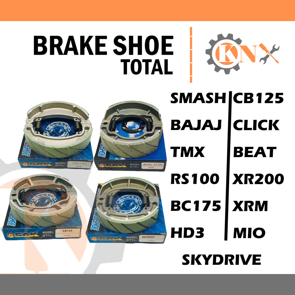 MOTORCYCLE BRAKE SHOE FOR WAVE125 / XRM125 / MIO / TMX REAR / SKYDRIVE ...