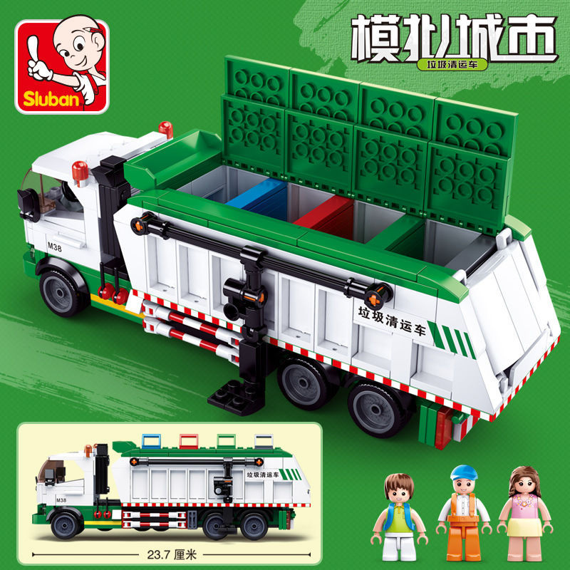 Compatible with Lego Garbage Sorting Treatment Truck Sanitation Truck ...
