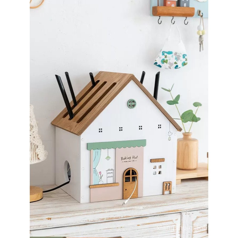 A ying Desktop wifi Router Storage Box Socket TV Set-Top Box Decorative ...