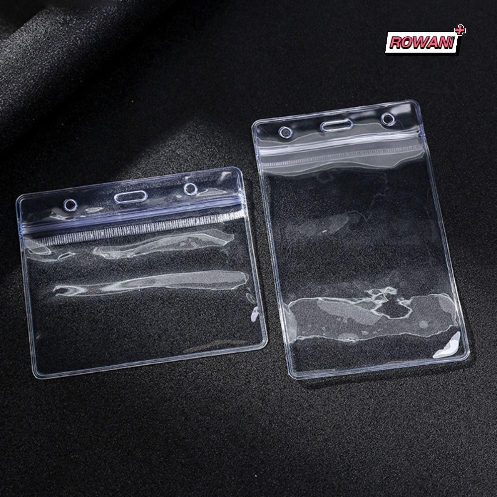 ROWAN1 1PC Sealed Card Sleeve, Vertical/Horizontal Transparent ID Card ...