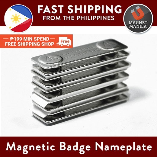 Magnet Manila Magnetic Badge Nameplate With Adhesive | Shopee Philippines